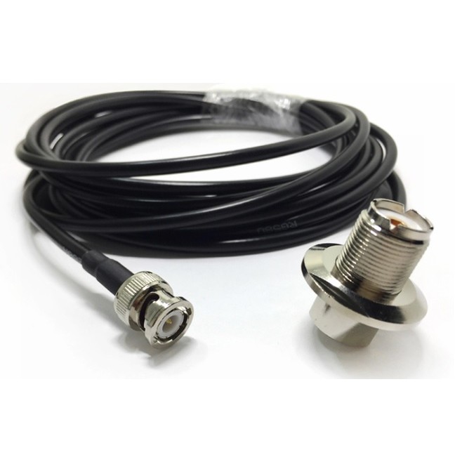 BNC MALE - Coaxial Cable RG58 Antenna Mount 5 Meter for mobile radio ...