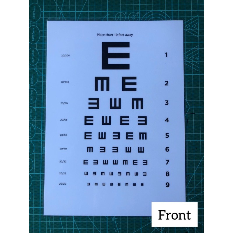 Tumbling E eye chart || maktub_flascards | Shopee Malaysia