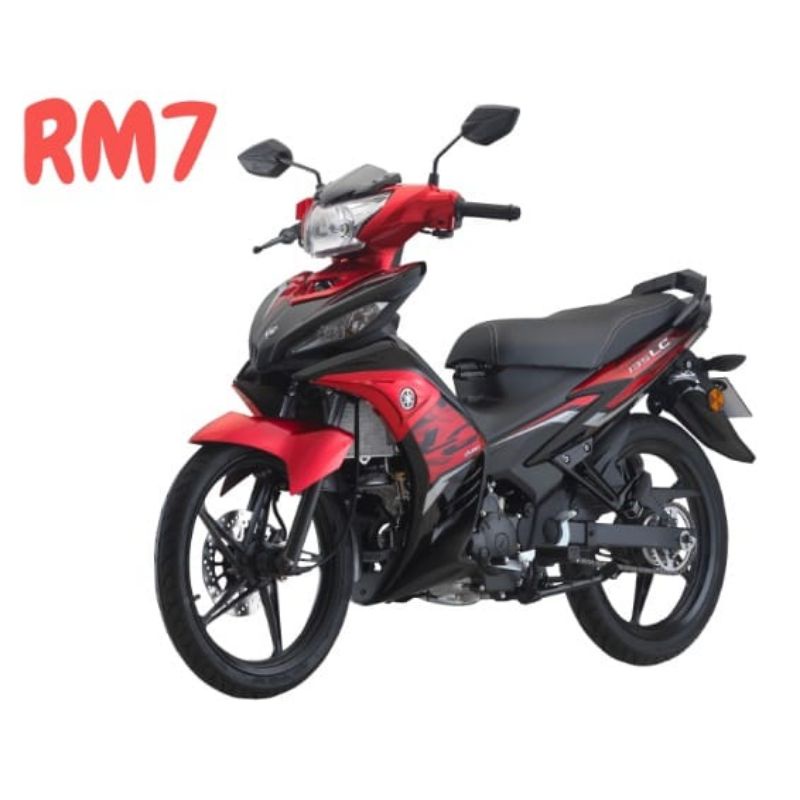 Cover Set Yamaha LC135 V7 ( RM7 RED ) 100% HLY Original Yamaha LC 135 ...
