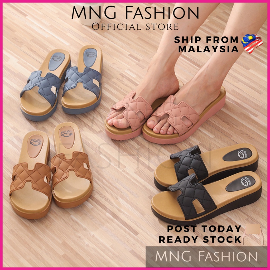 MONIGA - Muslimah Friendly Women Flat Sandals | Sole Lembut Sandal ...
