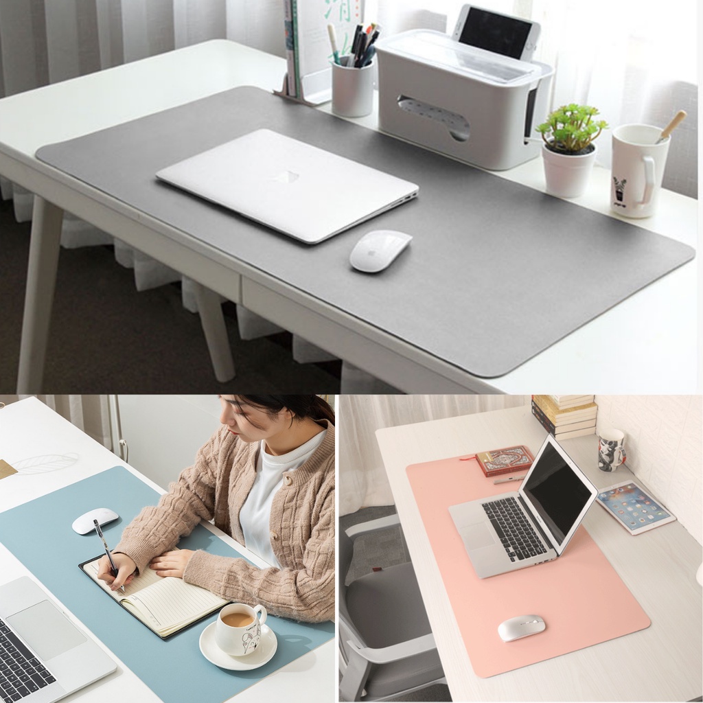 Large Mousepad Keyboard Mat Thick Leather Portable Smooth Mouse Pad ...