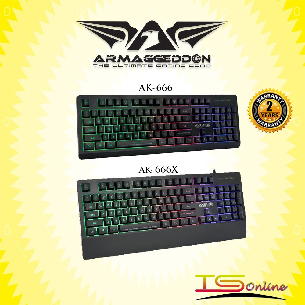 Armaggeddon AK666 / AK666X KALASHNIKOV Spill Proof Gaming Keyboard ...