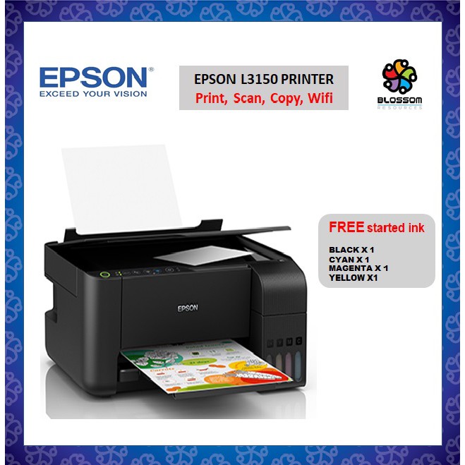 EPSON EcoTank L3150 / L3156 ALL IN ONE INK TANK PRINTER (Print, Scan ...