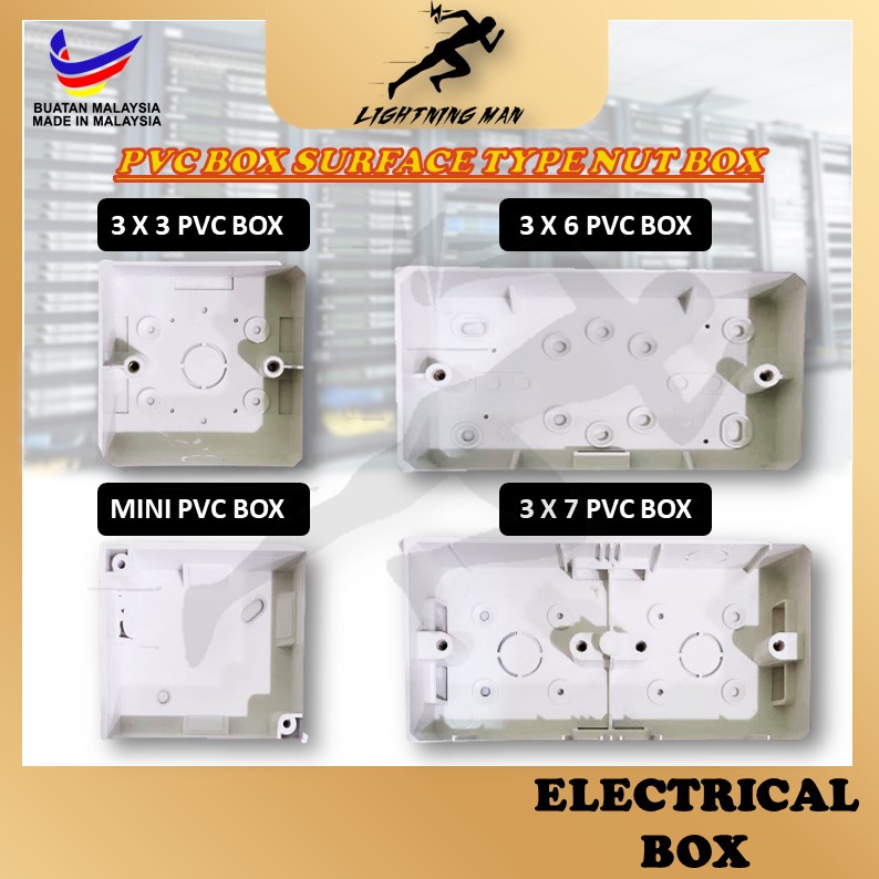 PVC Box Surface Type Nut Box / Electrical Box / Conceal Type Joint Box ...
