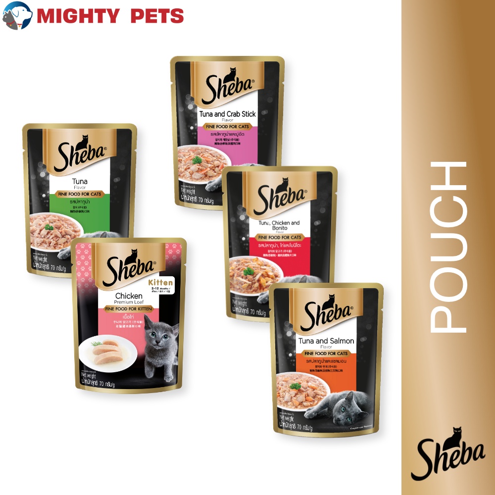 SHEBA Pouch Wet food For Cat/ Makanan Basah Untuk Kucing 70g | Shopee ...