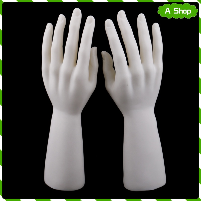 1 Pair 12 inch Male Right Left Mannequin Hand Jewelry Bracelet Gloves ...