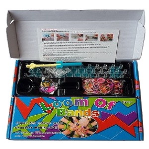 Rainbow Colour DIY Loom Band Kit With Colourful Rubber Bands | Shopee ...
