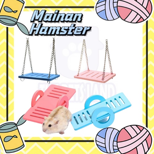 DIY Rainbow Wooden Hamster Toy (Small Swing/See-Saw) / (Hayun/Jongkang ...