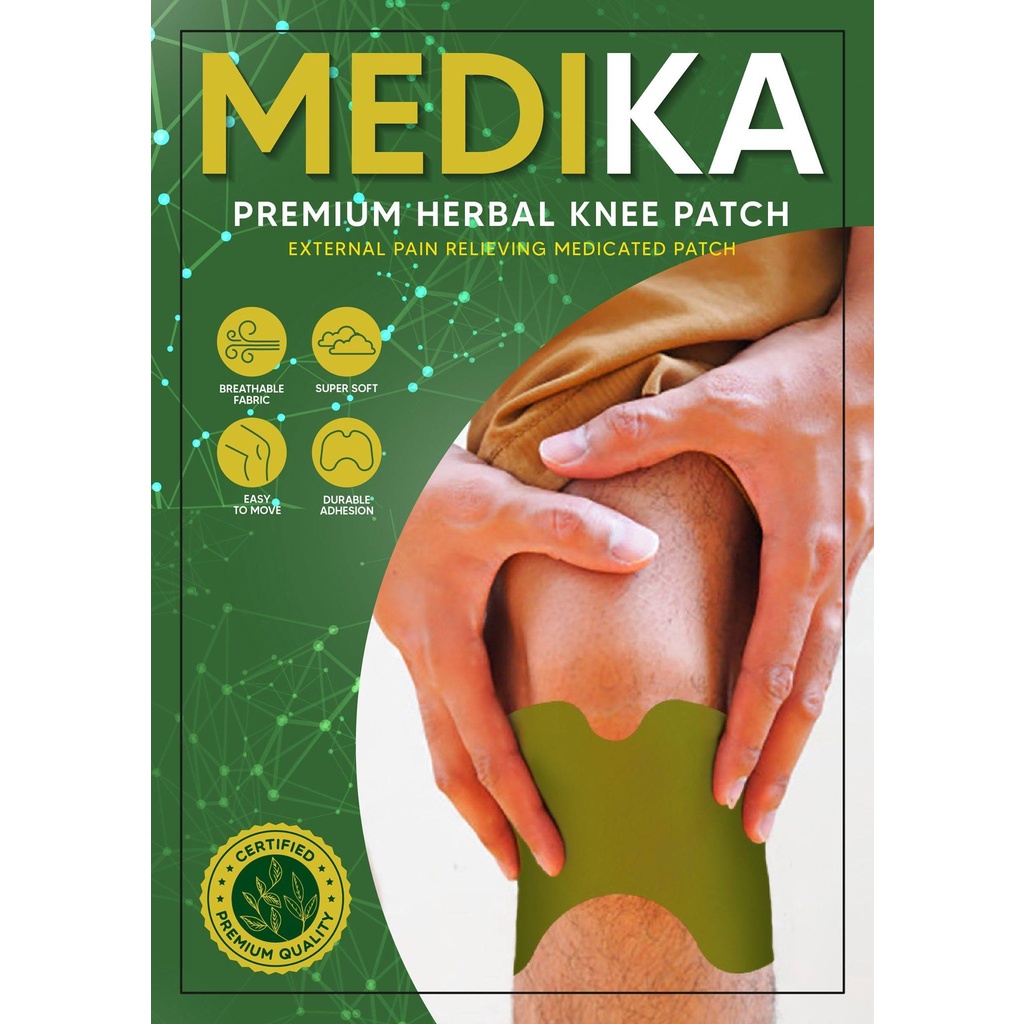 [14 PCS/PACK] MEDIKA HERBAL KNEE PATCH Self-Heating Knee Joint Pain ...