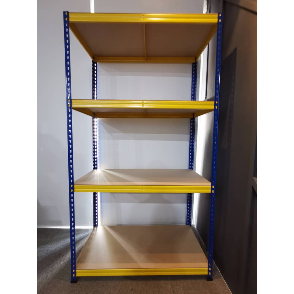 NEXUS [Blue Yellow] 5-Level Boltless Heavy Duty Rack Besi Rak Barang ...