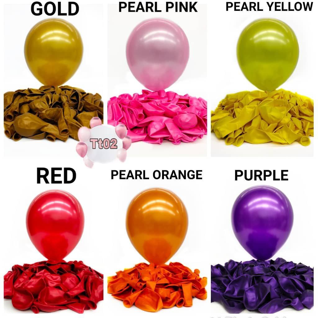 Latex 12 inch Balloon Metallic Colour rm0.30 Per Pcs | Shopee Malaysia