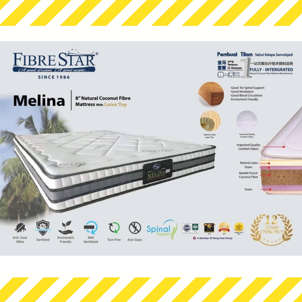 (Anti Static) Fibre Star MELINA Anti-Static 8'' Natural Coconut Fibre ...