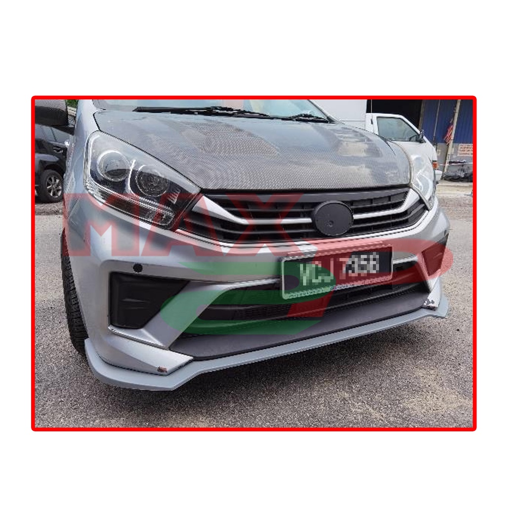 Perodua Axia (2020) TAKERO Style Front Skirt Bumper Lower V Lip Vlip ...