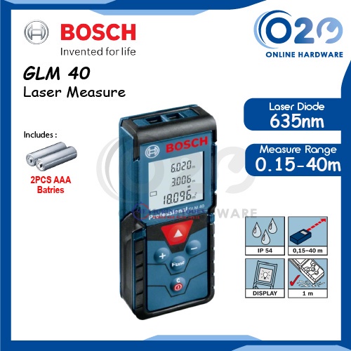 Bosch Laser GLM 40 & GLM 400 Laser Measurement Tools Lazer Measurement ...
