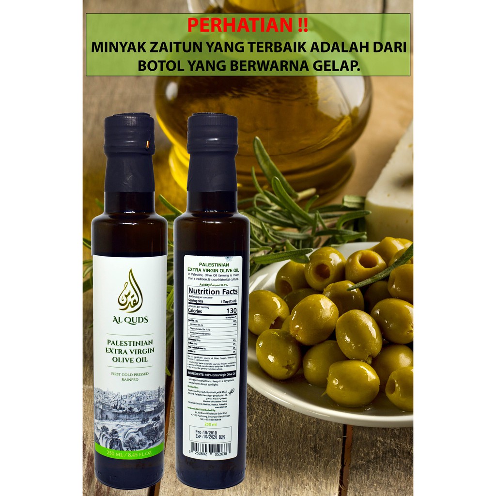 PALESTINIAN EXTRA VIRGIN OLIVE OIL ~ MINYAK ZAITUN PALESTIN EXTRA ...