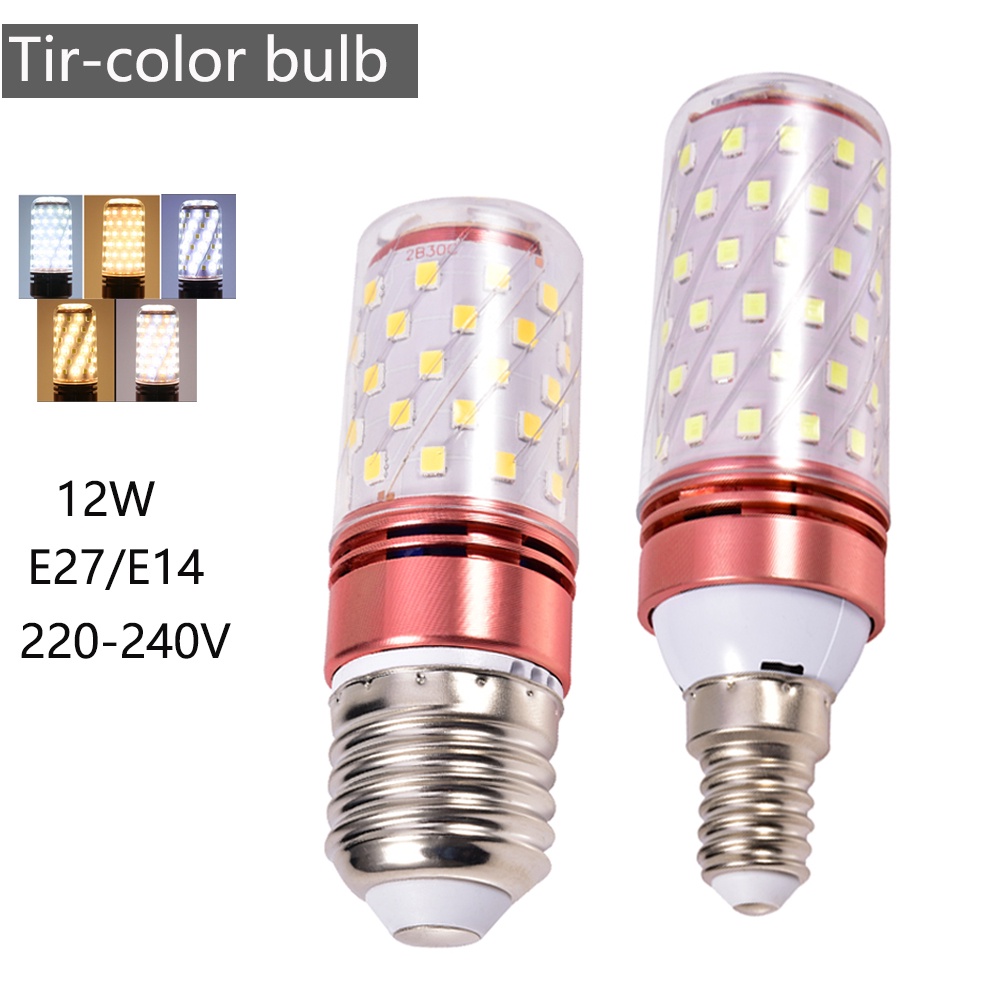 TriColor Change light High Brightness E27/E14 LED 12W Lamp Light AC ...