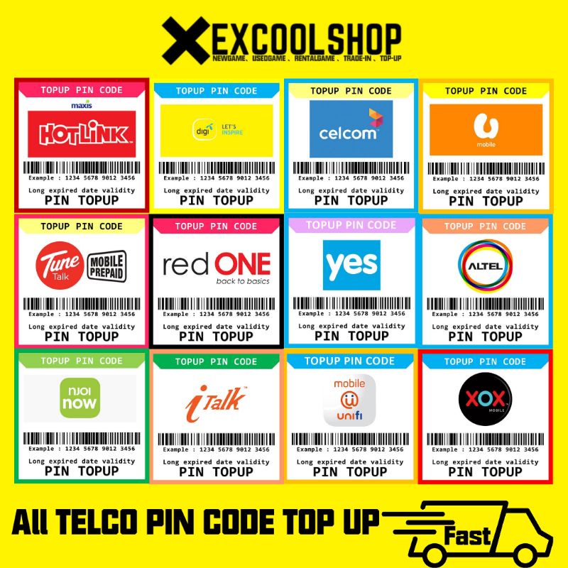 Prepaid PIN Topup Reload PIN (SEMUA TELCO ADA) All Telco Brand Digi Pin Voucher Rm5 Rm30 ...