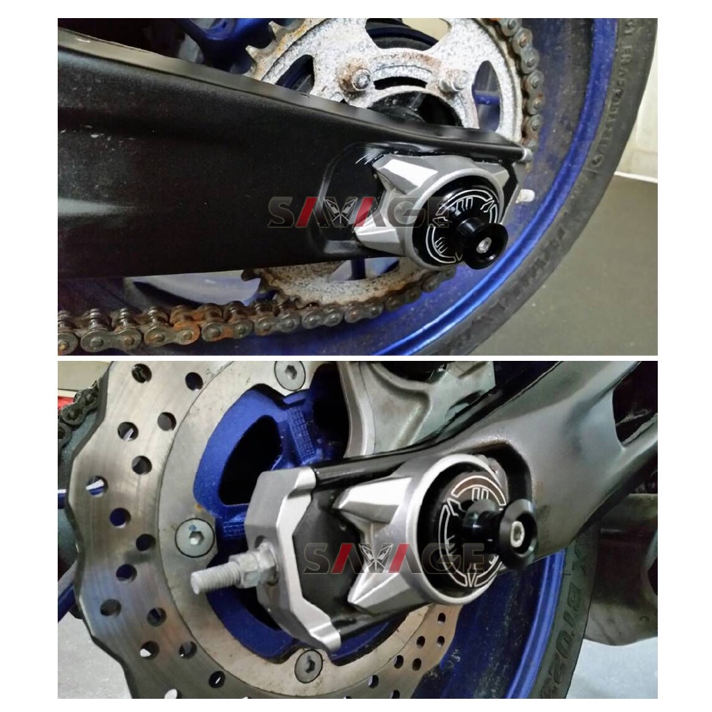 Rear Wheel Axle Fork Slider Swingarm Spools For YAMAHA MT-07 FZ-07 MT07 ...
