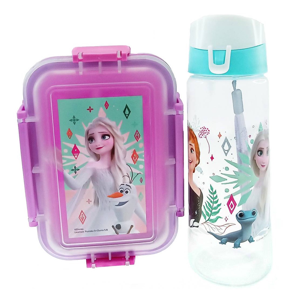 Disney Frozen 2 Princess Anna Elsa Lunch Box Bottle Gift Set (BPA-Free ...