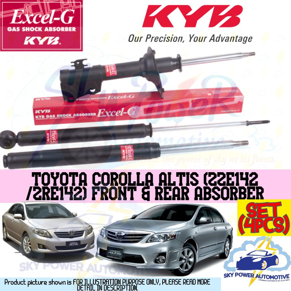 TOYOTA COROLLA ALTIS ZZE142/ZRE142 (2008-2013) KAYABA(KYB) EXCEL-G GAS ...