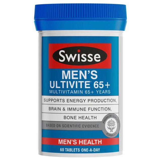 Swisse Men's Ultivite 65+ Multivitamin 60 Tablets | Shopee Malaysia
