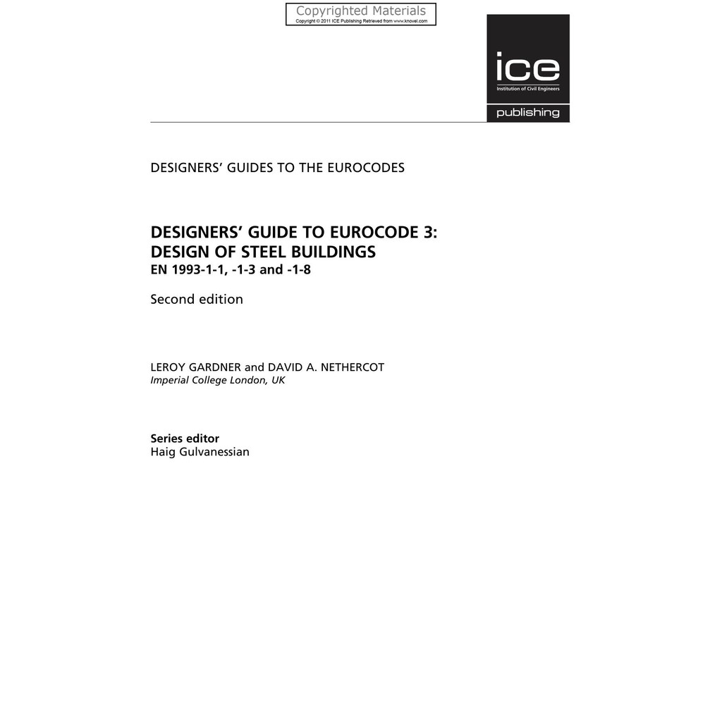 Designers Guide to Eurocode 3 - Design of Steel Buildings EN 1993-1-1 ...
