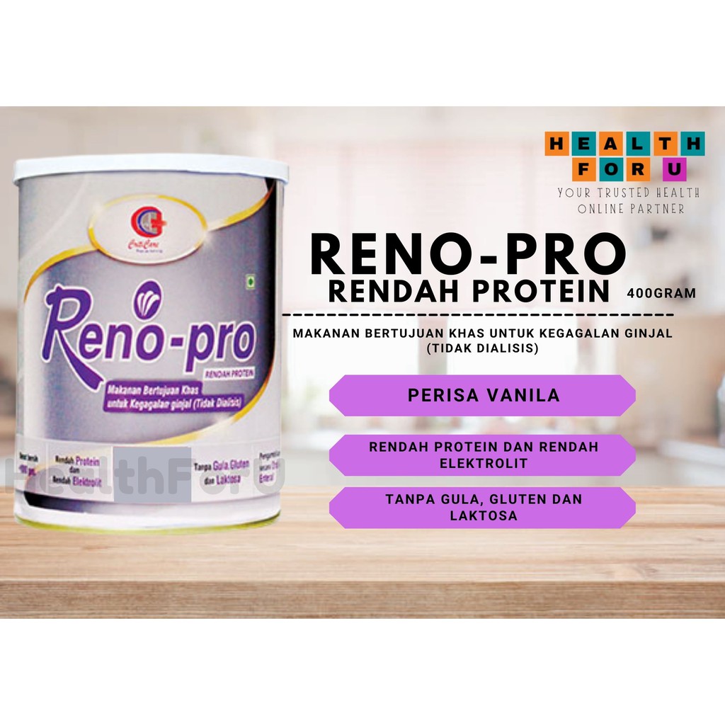RENO PRO LOW PROTEIN (RENDAH RPOTEIN) 400 gram // Renal Care // Milk ...