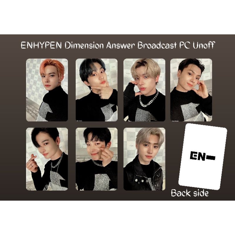 Dimension Answer Broadcast PC / Photocard Enhypen (unofficial) | Shopee ...