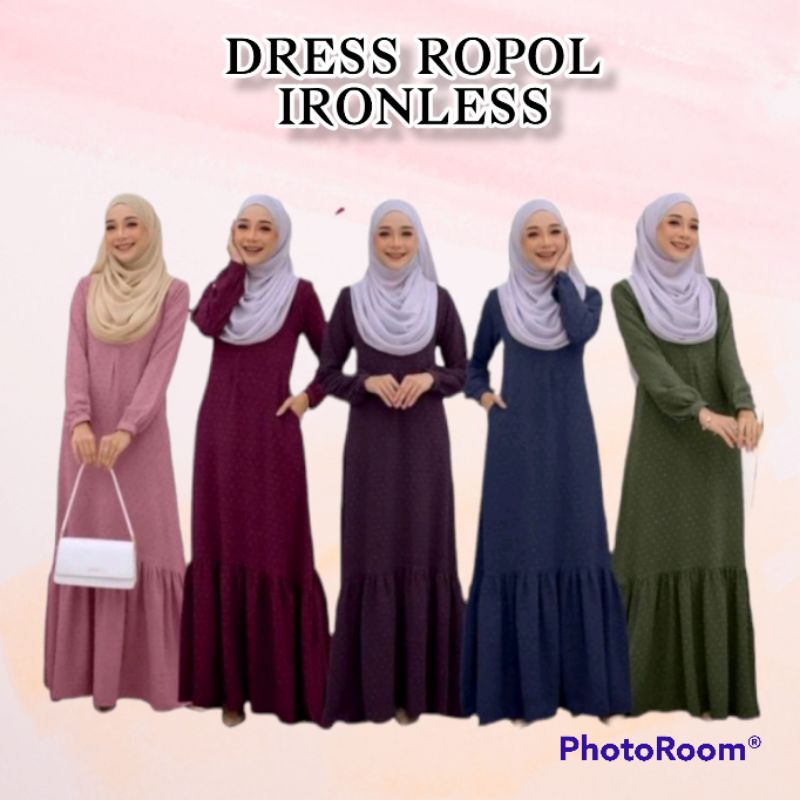 💥DRESS ROPOL IRONLESS VIRAL 2022💥 | Shopee Malaysia