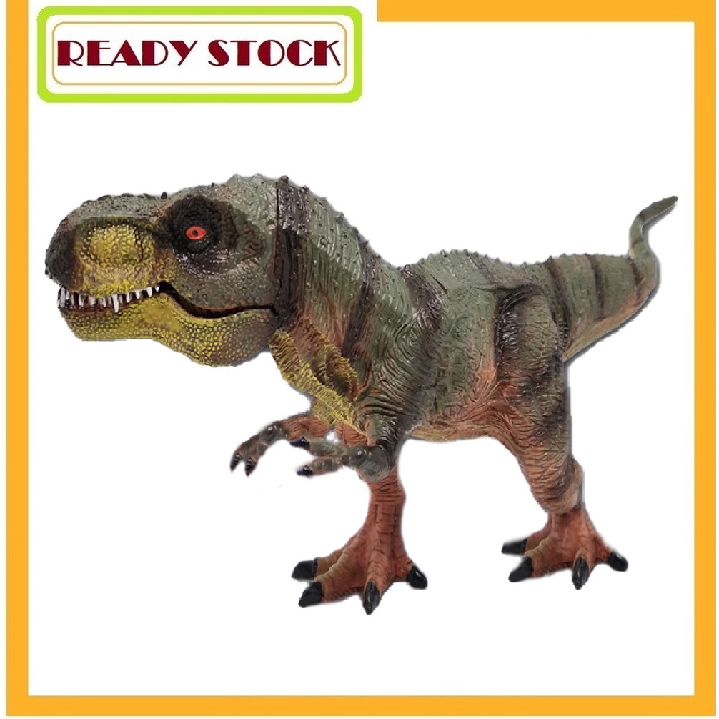 Hard Rubber T-Rex Tyrannosaurus Toy Play For Kid Dinosaur Action Figure ...