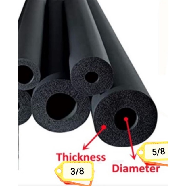 K-FLEX Insulation for Air Cond (saiz 3/8 x 5/8) 1 Roll ( 6 ft) | Shopee ...