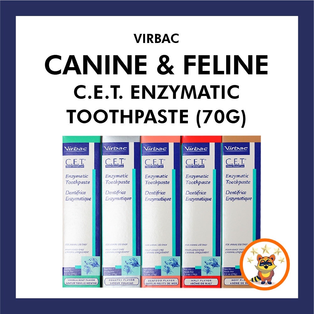 Virbac C.E.T Enzymatic Toothpaste for Canine Dog & Kucing Cat Vanilla ...