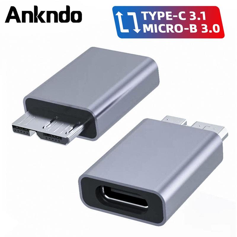 Ankndo USB Adapter Type C Female to USB 3.0 Micro B Male connector For ...