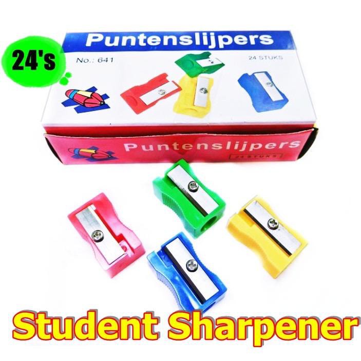 BEST SAVE 24 pcs 641 Student Fancy Colour Pencil Sharpener Mix Colour ...