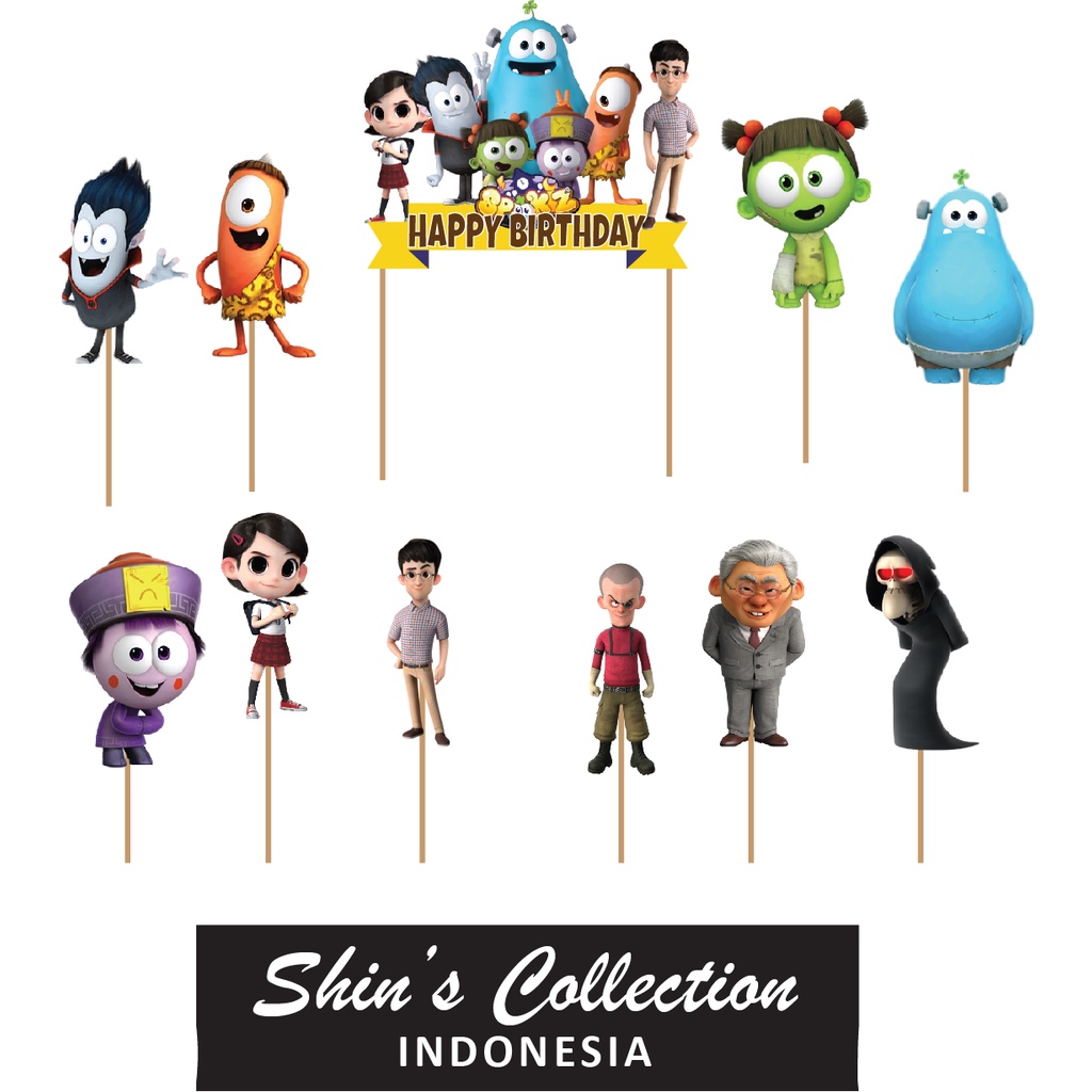 Spookiz Cake topper set contains 11 pcs | Shopee Malaysia