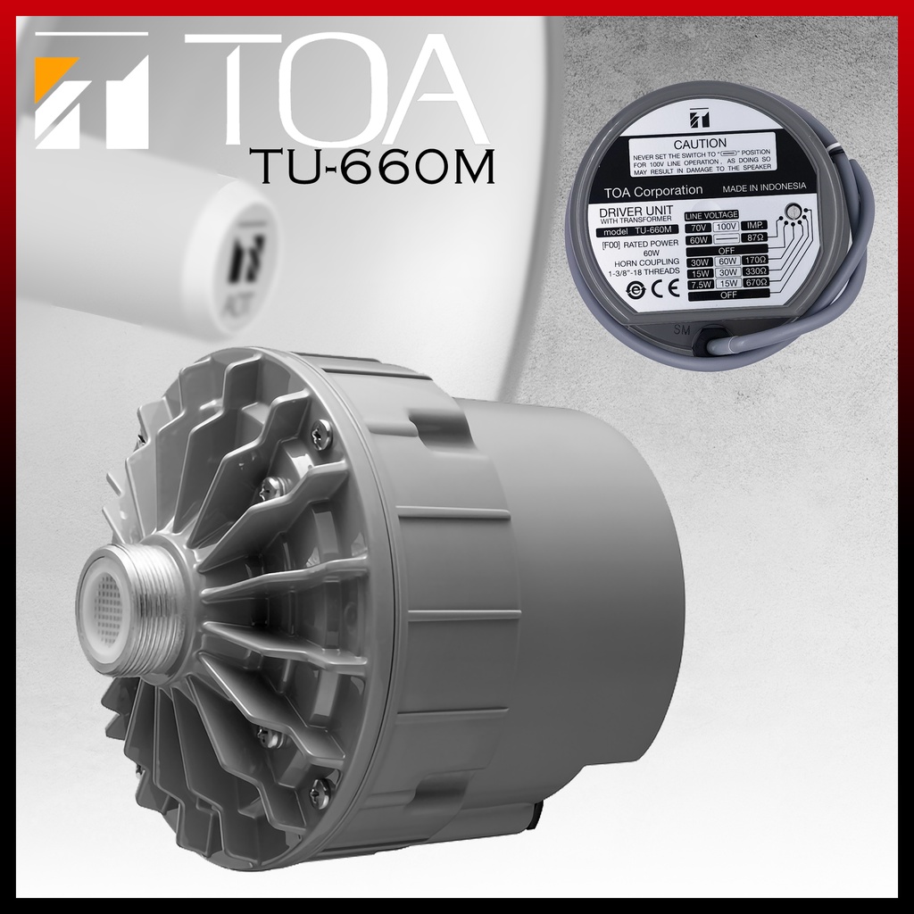 TOA TU-660M/ TU660M Unit 60W Driver Unit TU-660M 60W Horn Speaker ...