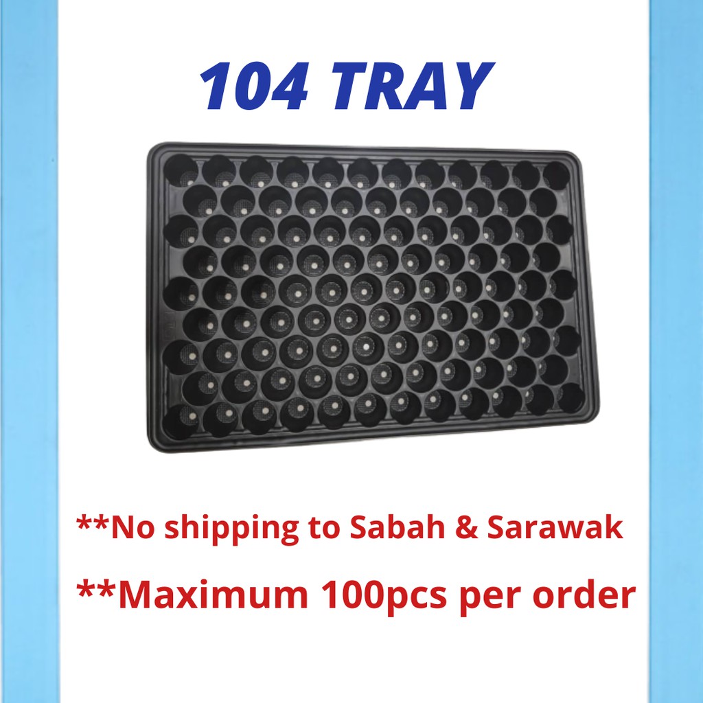 104 Hole Seedling Tray Bekas Semaian Plastik Seed Germination Benih ...