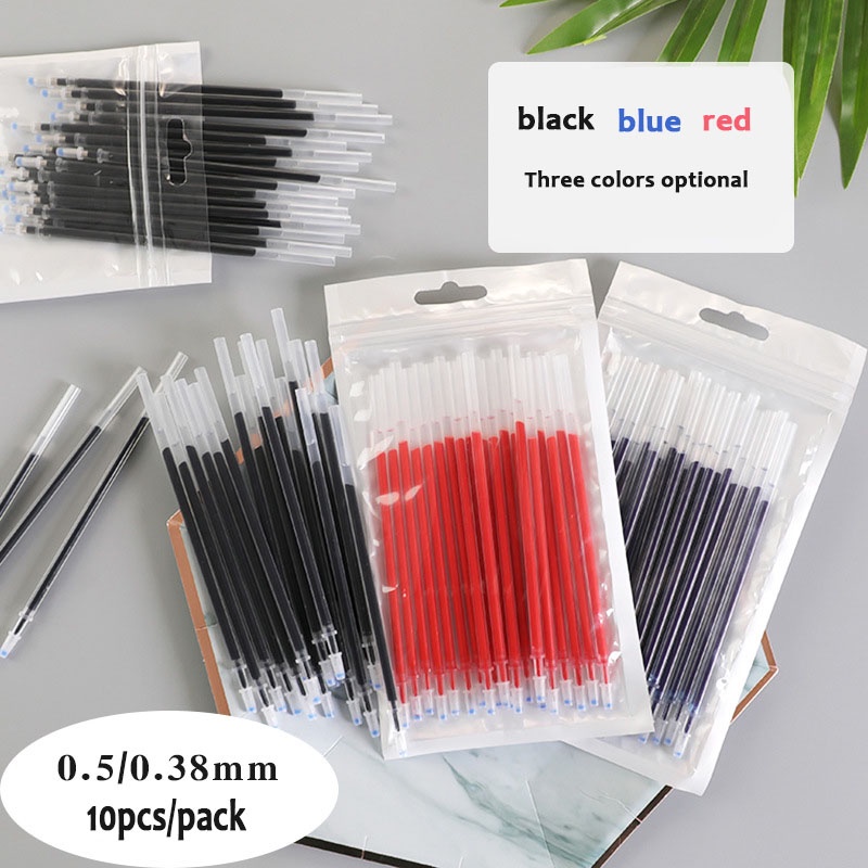 Set of 10 Handy Black/Red/Blue Replacement Gel Pen Fillers | Shopee ...