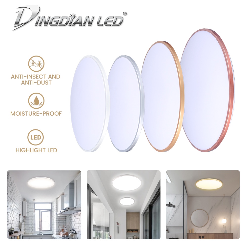 Dingdian LED CeiIing Light 3 Colors Changeable 20W/36W/48W AC220V Ultra ...