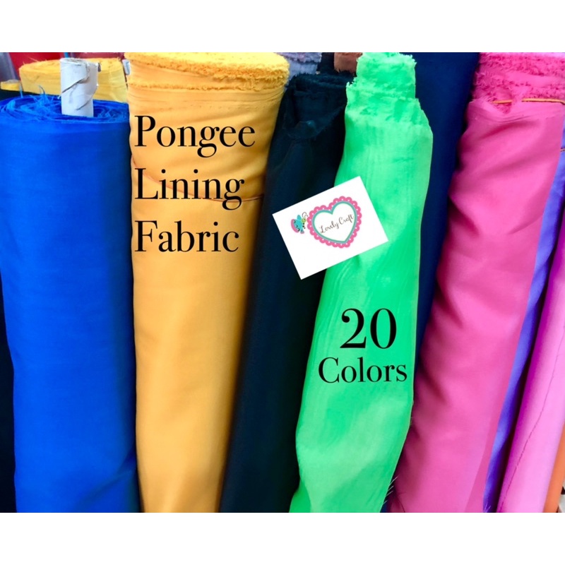 45" Plain Pongee Lining Fabric Cloth (By Meter)/ Kain Pongee Laining ...