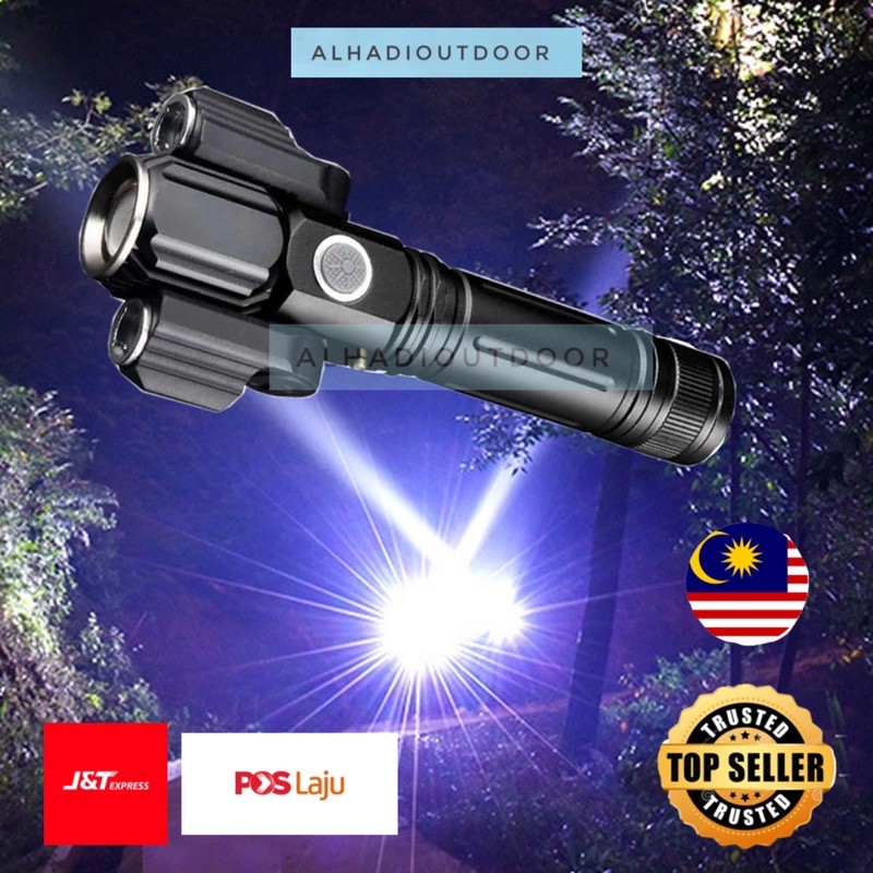 [LOCAL STOCK] 500 Lumens Rotatable Rechargeable Torchlight Water ...