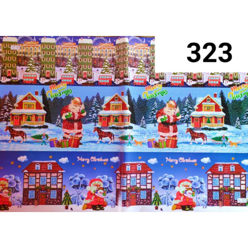 CHRISTMAS WRAPPING PAPER WITH CUTIE CARTOON DESIGNS-(READY STOCK ...