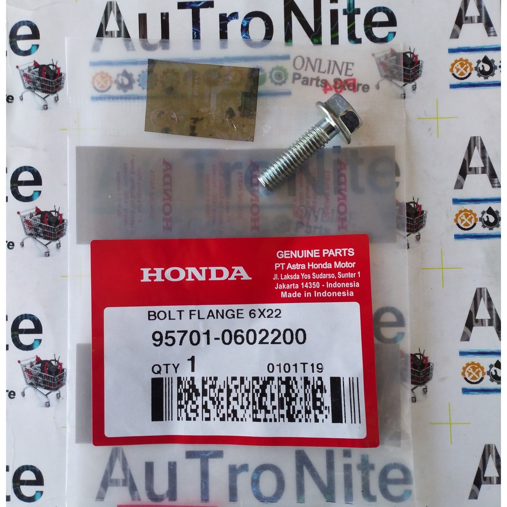 Key Body Bolts 10 Bolt Flange 6x22 mm 95701-060-2200 Original Honda ...