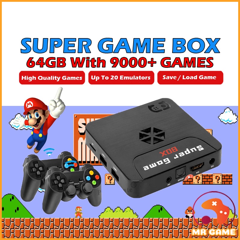 Super Game Box 9000+ HD Classic Game Console Wireless Video Game Retro ...