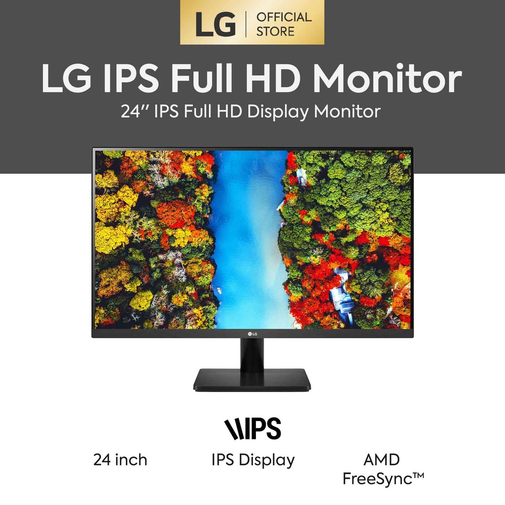 LG 23.8" 24MP500 IPS FHD 75Hz 5ms AMD FreeSync Virtually Borderless ...