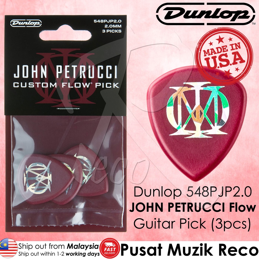 Dunlop 548PJP2.0 John Petrucci Flow 2.0mm Signature Guitar Picks JP ...