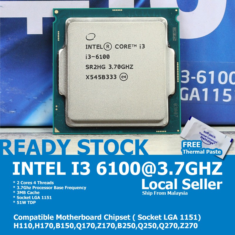 Intel i5 3570 3.8Ghz Ivy Bridge 1155 i3 4150 Haswell 1150 i3 6100 ...