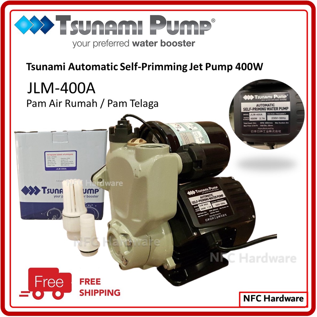TSUNAMI JLM-200A / JLM-400A Automatic Self Primming Jet Pump (Pam Air ...