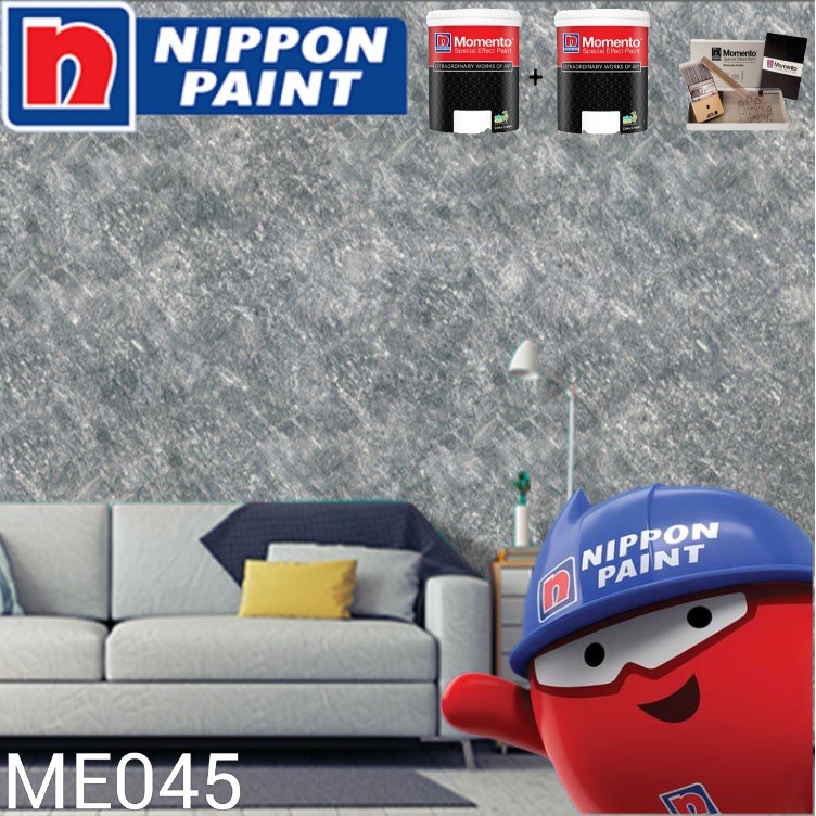 SINAR NIPPON PAINT MOMENTO SET TEXTURED ELEGANT 1L+PRIMER 1L+TOOLKIT ME042/ME043/ME044/ME045 ...