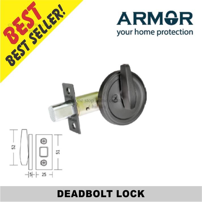 ARMOR Matt Serier ADL-103 Half Deadbolt Lock | Shopee Malaysia